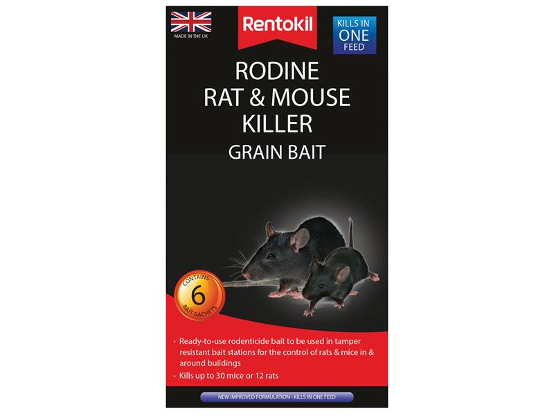 Rentokil Rodine Rat & Mouse Killer Grain Bait (Sachets 6) – MTN Shop UK