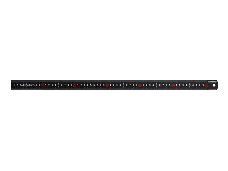 Faithfull Matt Black Stainless Steel Measuring Rule – MTN Shop UK