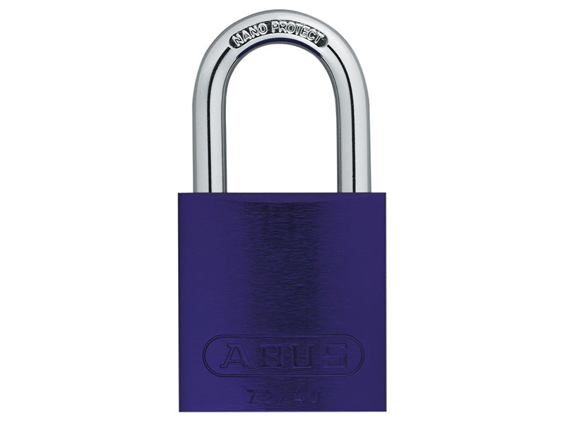 ABUS Mechanical 72/40mm Aluminium Padlock Violet Keyed Alike TT04072 ...