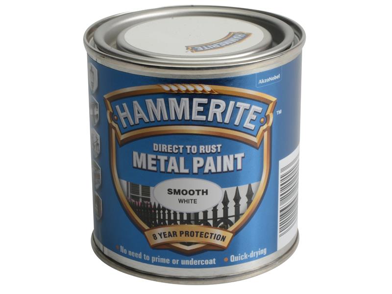 Hammerite Direct to Rust Smooth Finish Metal Paint White 250ml – MTN ...
