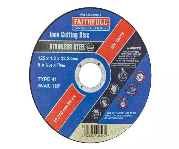 Faithfull Inox Cutting Disc 125 x 1.2 x 22.23mm – MTN Shop UK